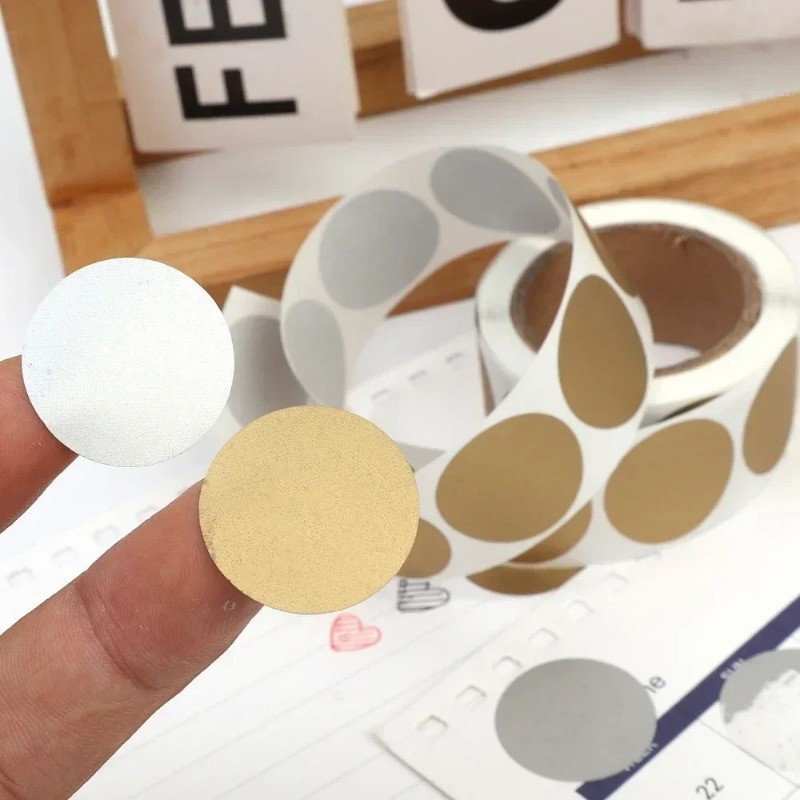 300/600PCS Round Scratch Off Stickers - Game Scratch Sticker Labels ...
