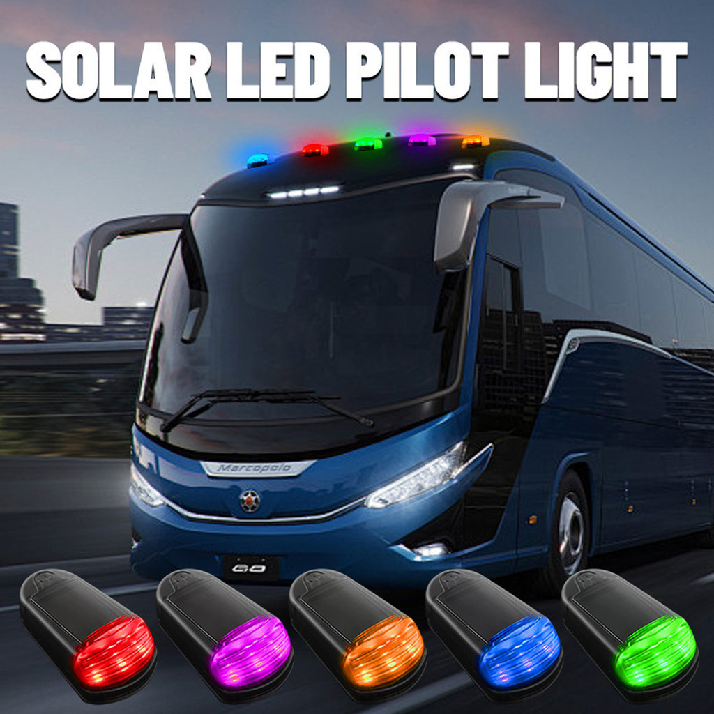 Wireless Solar LED 7 Colors Flashing Car Cab Top Lights - Universal ...