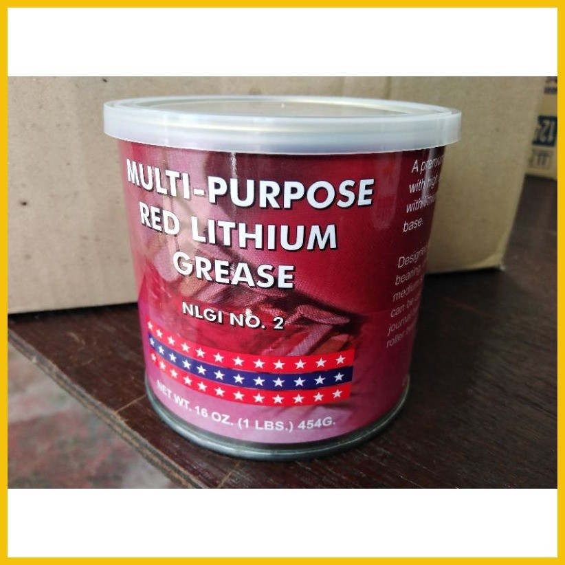 Multi Purpose Red Lithium Grease NLGI No. 2 Made in USA (454 grams ...