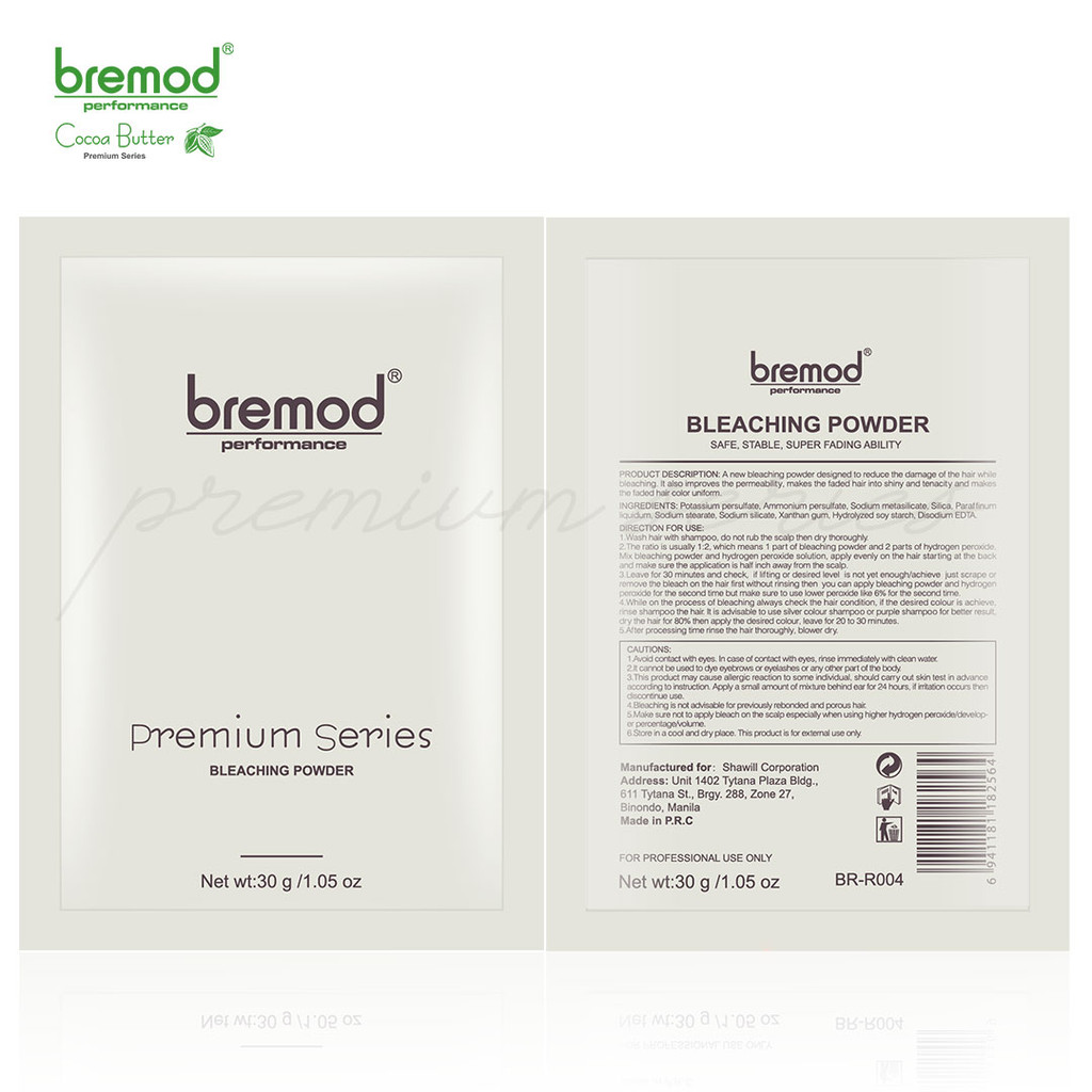 Bremod Premium Series Bleaching Set Bleach powder (30g)+Oxidizer (100ml ...