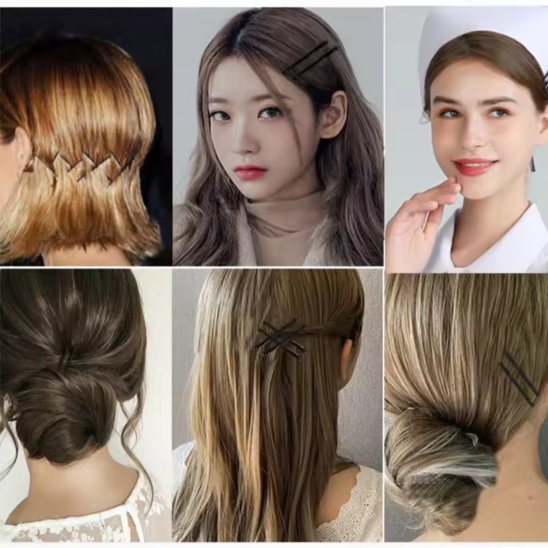 U-Shaped Hair Clips for Bridal Hairstyle/Simple Black Bobby Pin/ Women ...