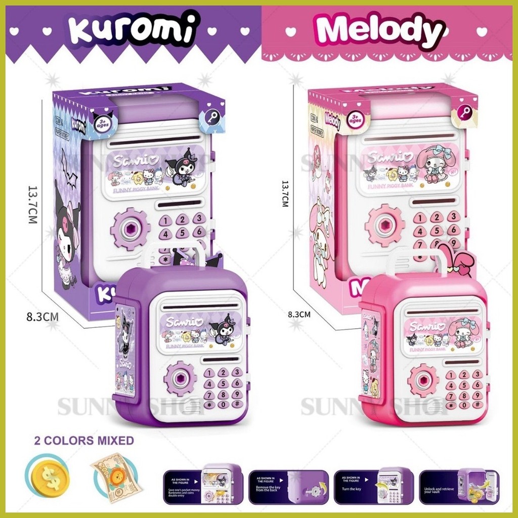 ∦ ♙ Children's piggy bank simulation intelligent savings bank coin box ...
