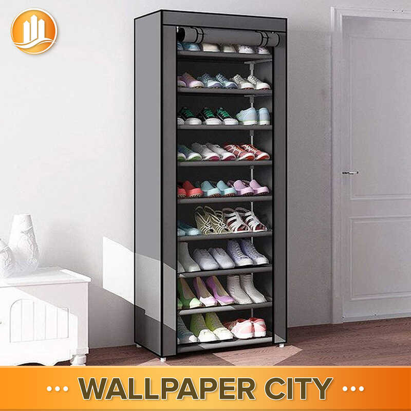 WPC Space Saving DIY Shoe Rack Cabinet Storage Waterproof Easy To ...