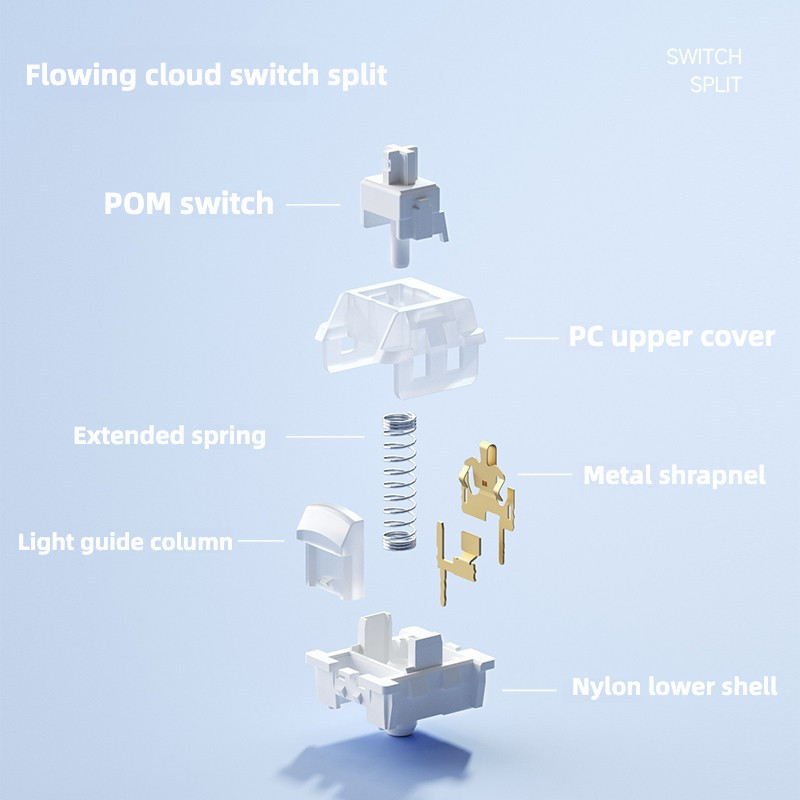 Flowing Cloud Switch HIFI Creaming Mahjong Sound Linear Switch Body ...