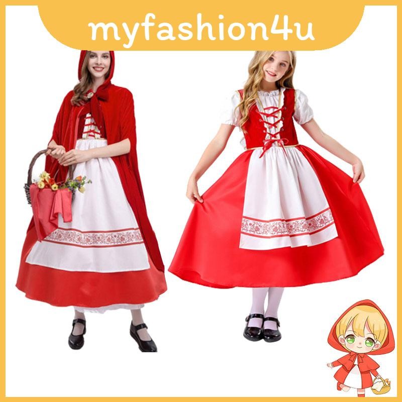 Yue Mei Keshi Little Red Riding Hood Costume For Halloween Cos Children ...