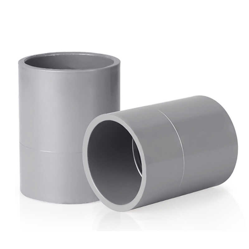ID 20~200Mm Grey PVC Pipe Fittings Straight Connector Water Supply For ...