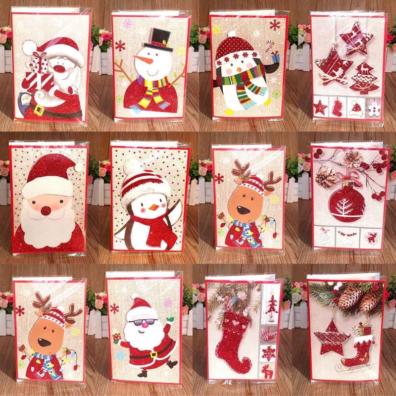 Christmas Music Light Up Greeting Card with Music Postcard Invitation ...