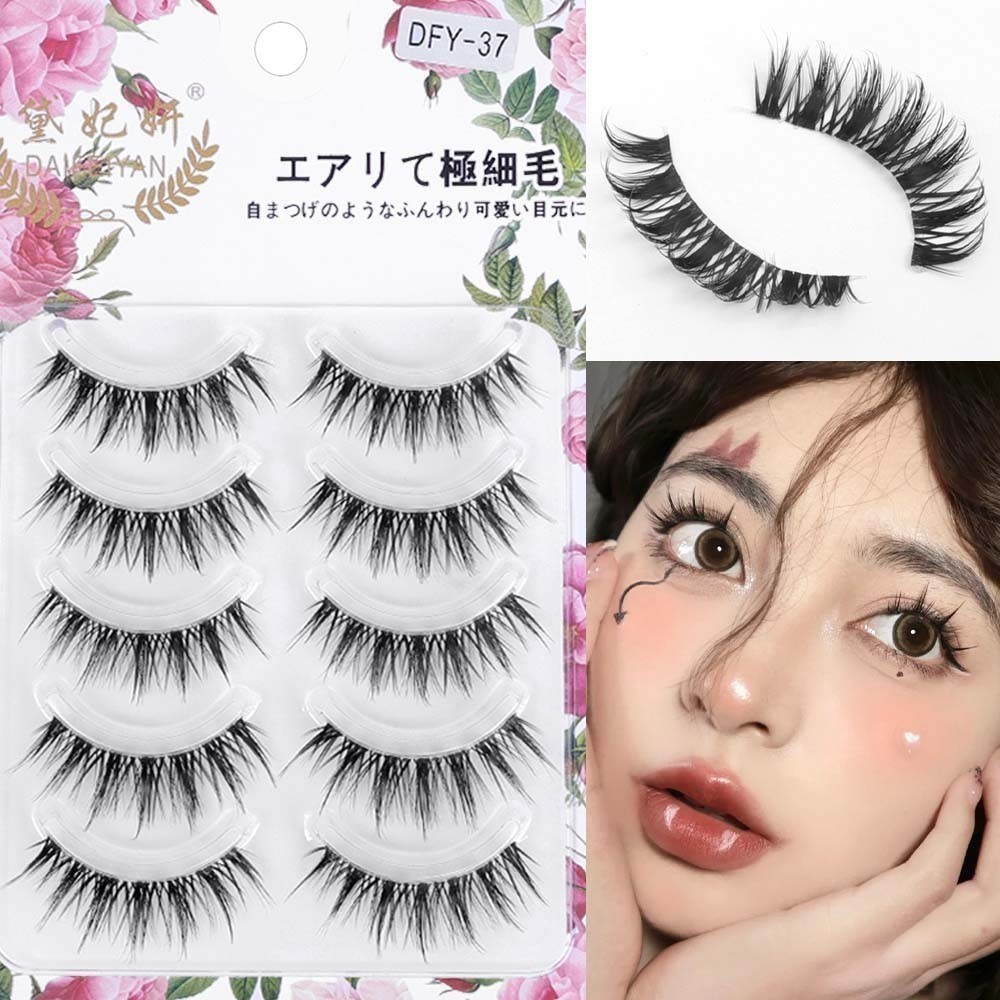 8D Fluffy false eyelashes - Long Thick Volume - Girls Curling Fake Eyes ...