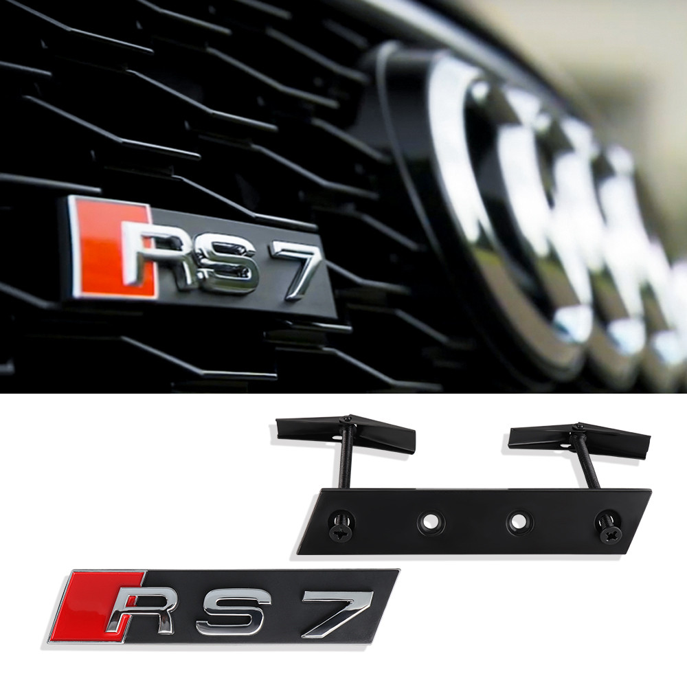ABS Plastic Car Front Grille Badge For Audi Rs4 Rs3 Rs5 Rs6 Rs7 Rs8 ...