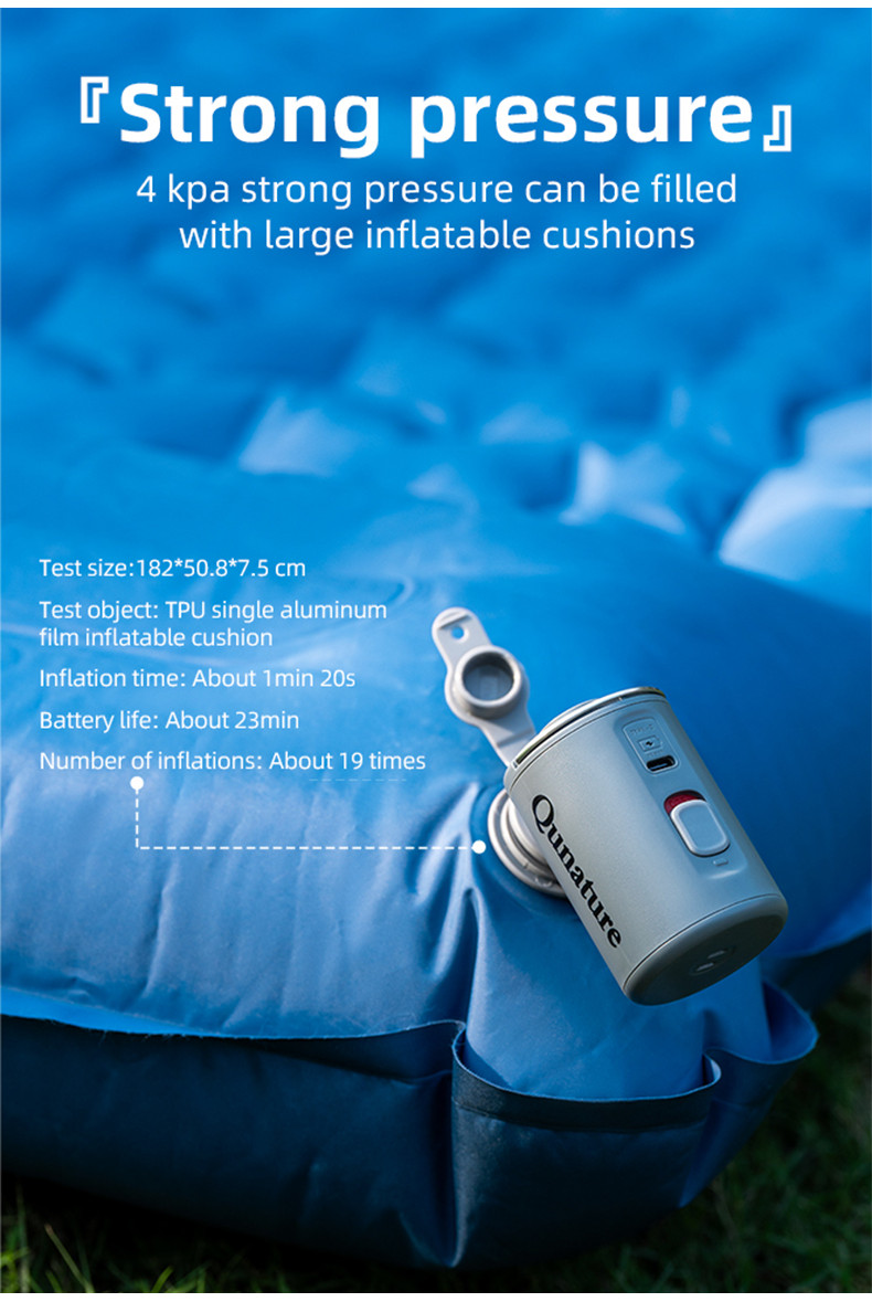 【PH Delivery】Qunature Camping Electric Inflator Mini Portable Wireless ...