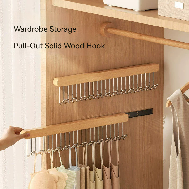 Bedroom Wardrobe Pull-Out Underwear Storage Hook Hanger Home ...