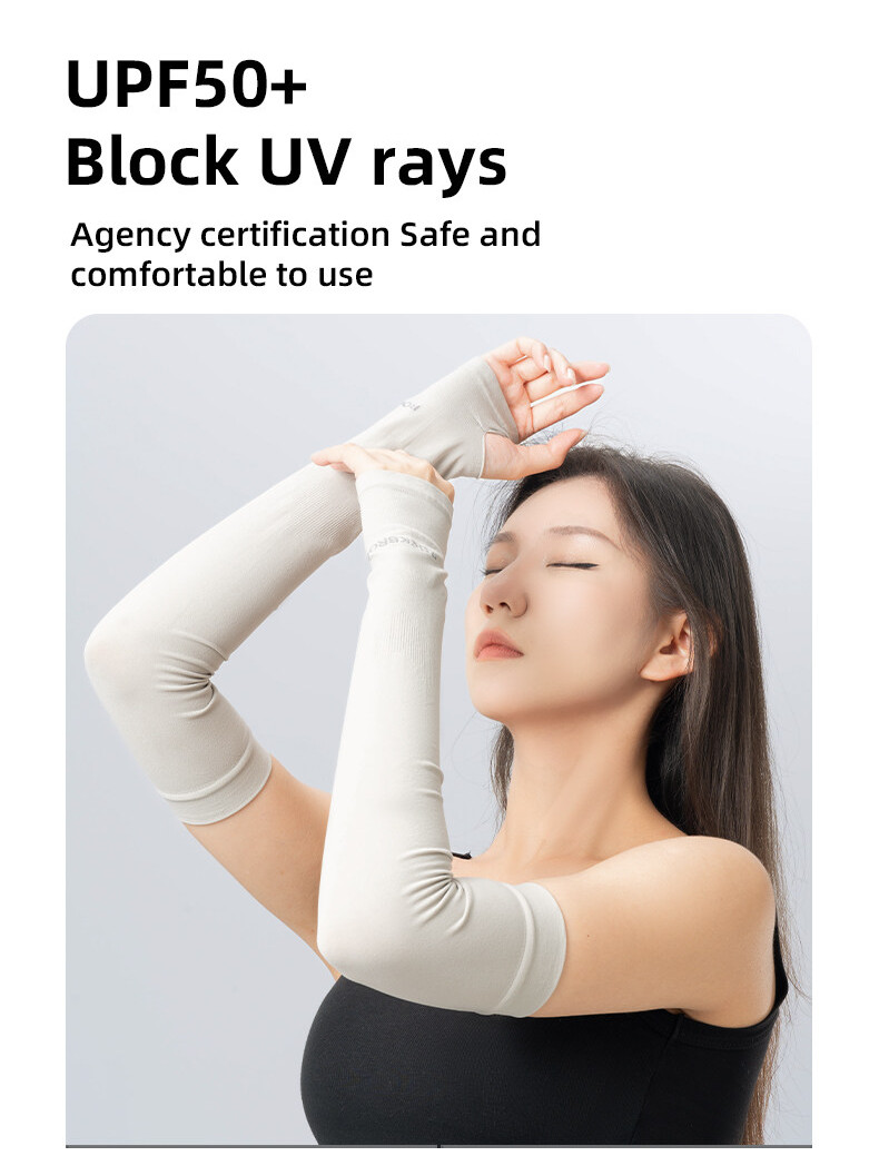Local Delivery ROCKBROS Ice Arm Sleeve Anti-UV Breathable Elastic ...