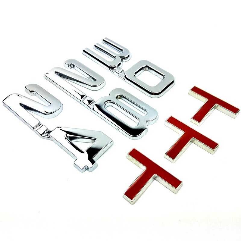 Metal Modified Displacement Car Sticker, Rear Emblem, Displacement ...