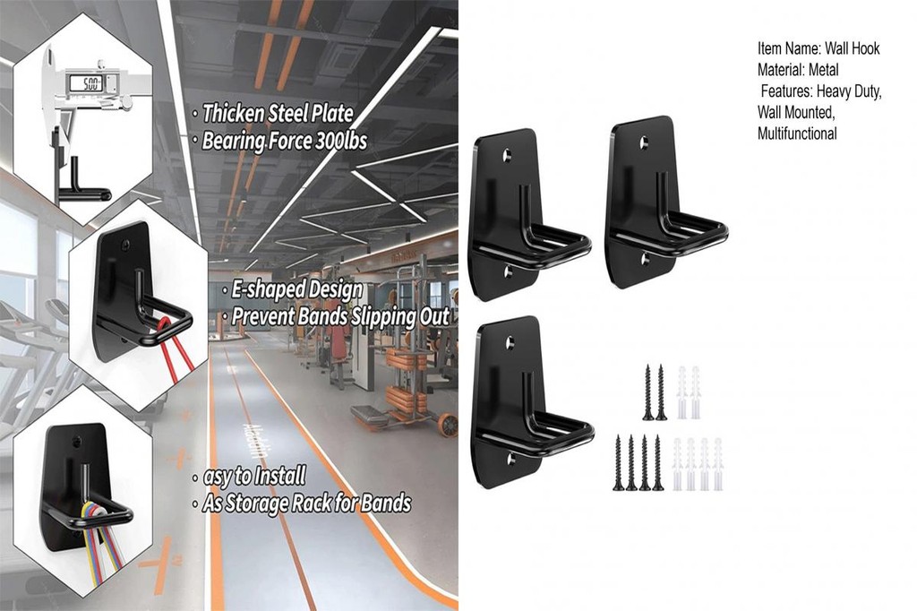 [Ma] Resistance Band Wall Hook Heavy-duty Resistance Band Hook Wall ...