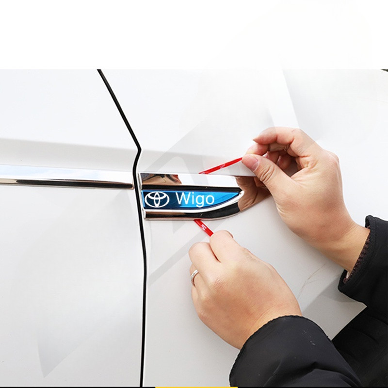 Toyota Wigo Car Stainless Steel Car Door Fender 3D Metal Side Logo ...