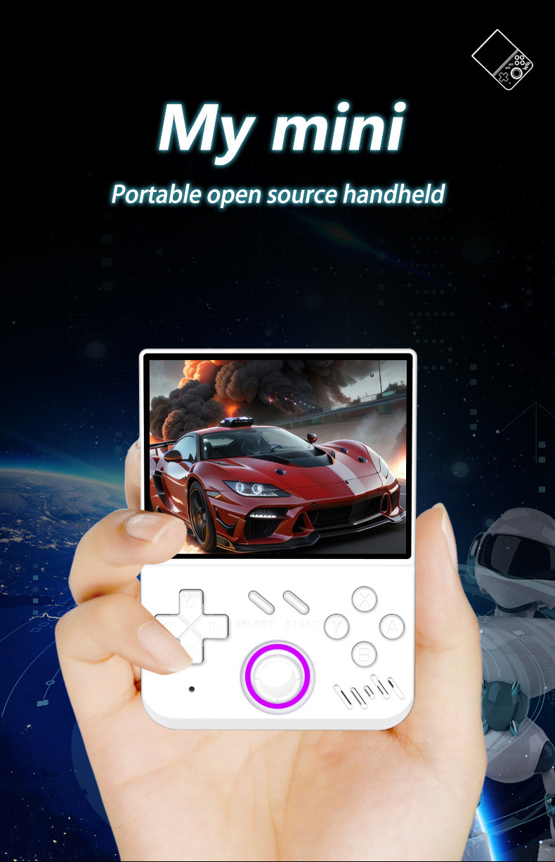 MY Mini Portable Retro Handheld Game Console R36S Mini 3.5-inch IPS ...