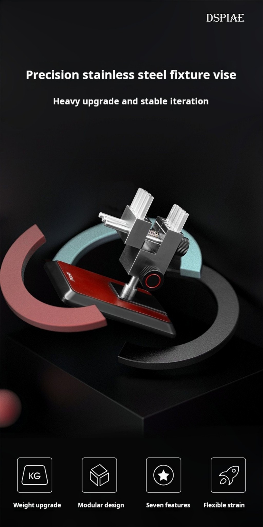 DSPIAE AT-TVAB Precision Stainless Steel Clamp Vise Gundam Model ...