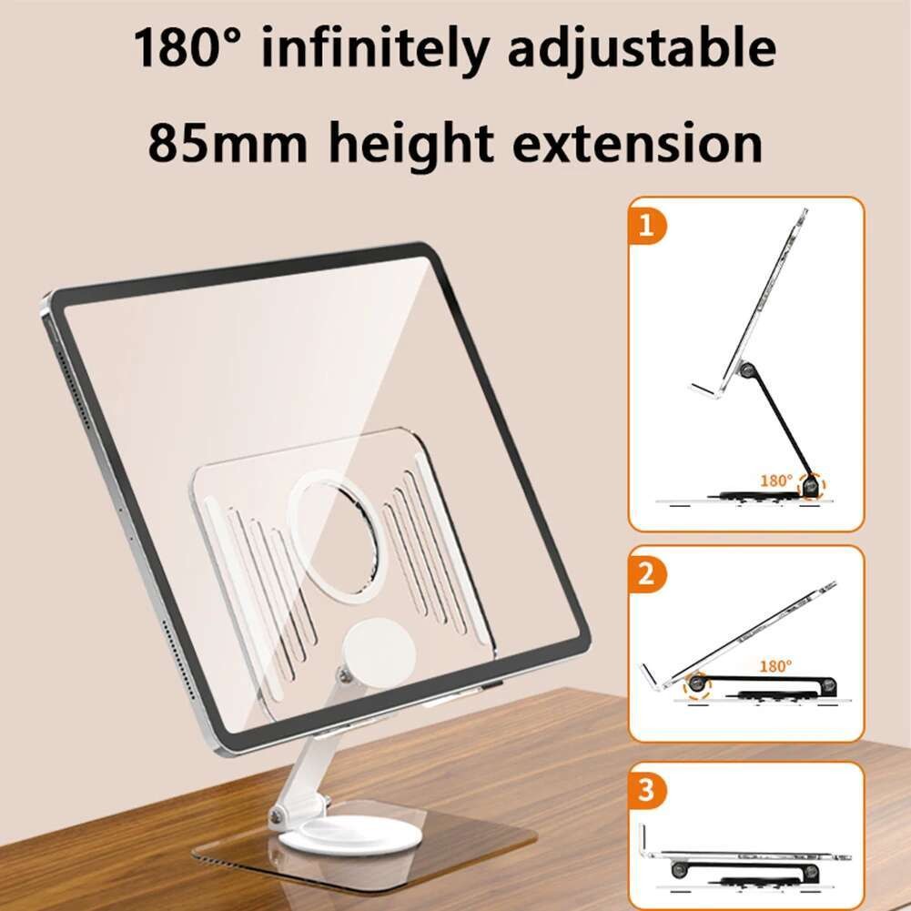 Acrylic Desk Stand Foldable Transparent Tablet Holder may 360 na ...