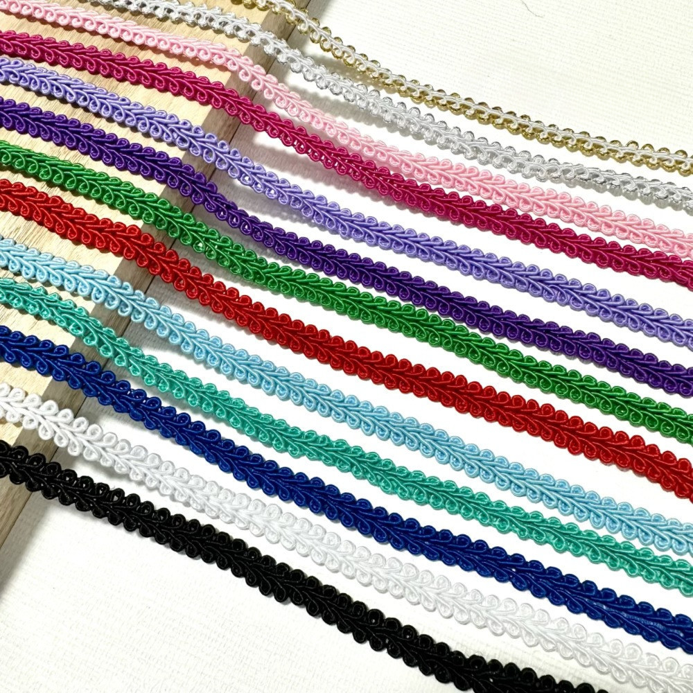 5 Yards Gold Silver Centipede Lace Herringbone Ribbon Silk Woven Ribbon ...