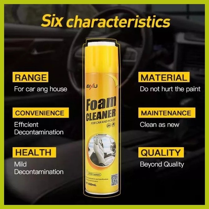 NG MALL 650ML Foam Cleaner Spray MultiFunctional Clean Car Wash Strong Decontamination Motorc ...
