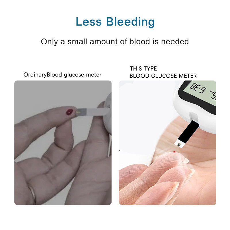 Blood Meter Medical Glucose Test Strips Lancets Devices Glucometer Kit ...