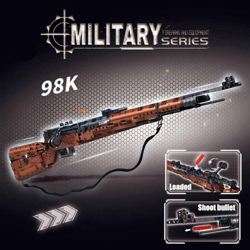 NEW 3 MOC Ww2 Series 1206Pcs Kar98k Rifle shopee Building Bloc Kits ...