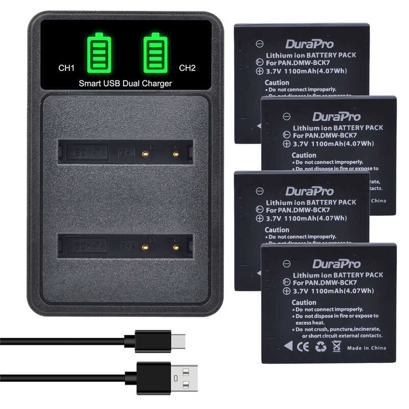 Baterya Dmw-B7 B7 Nca-Yn101g Battery + LED Charger Para Sa Lumix Dmc ...