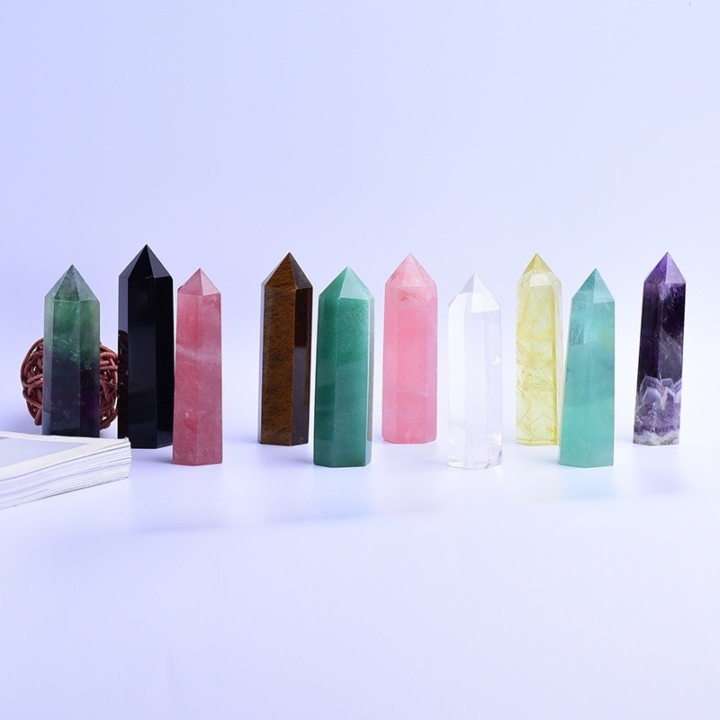 Natural Crystal Column Polished Crystal Quartz Crystal Reiki Rose ...