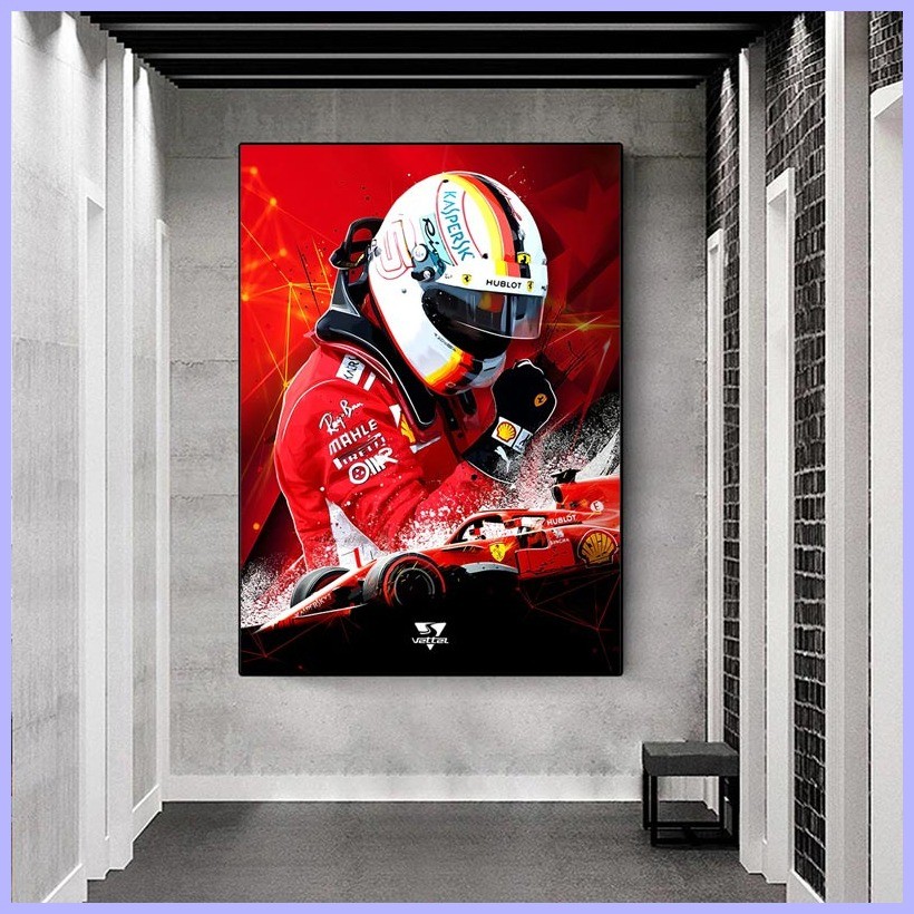 F1 Racing Driver Wall Poster Ayrton Senna Canvas Painting Charles ...
