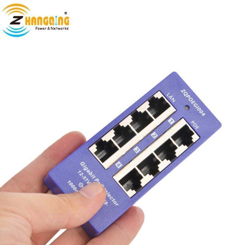 4 Port Gigabit Injector Poe Patch Panel 802.3Af Para Sa IP Camera Wifi ...