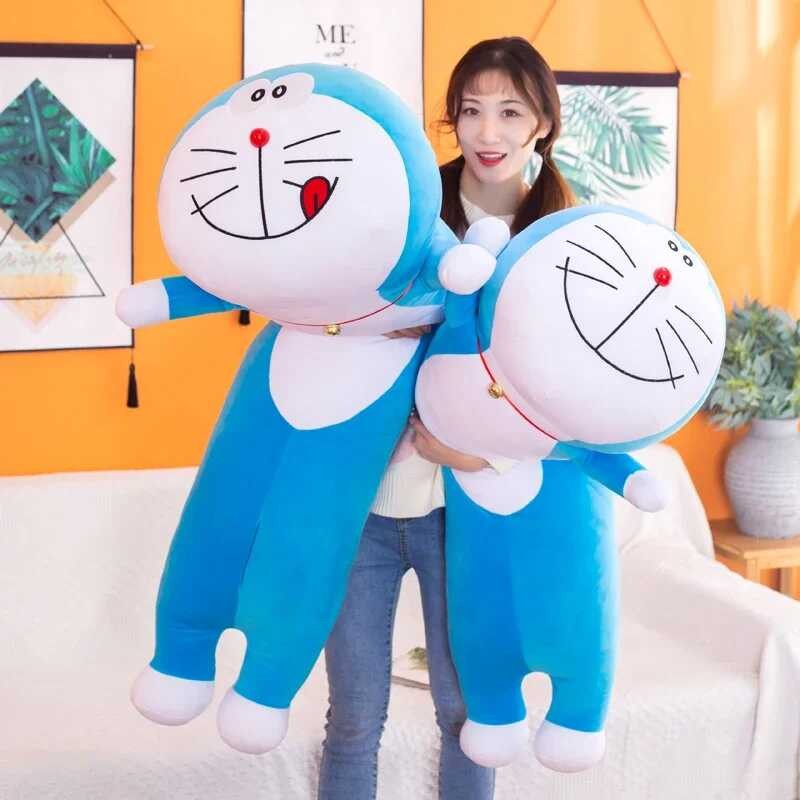 Long Doraemon Strip Plush Cute Stuffed Plushie Doll Cartoon Cat Animal ...