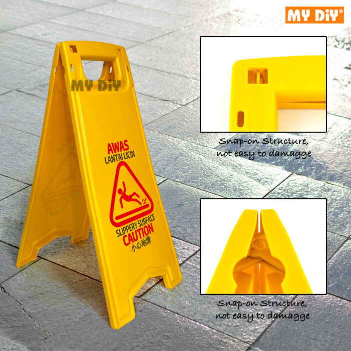SIGN BOARD STAND FOR SLIPPERY SURFACE WET FLOOR CAUTION SIGN BOARD / NO ...