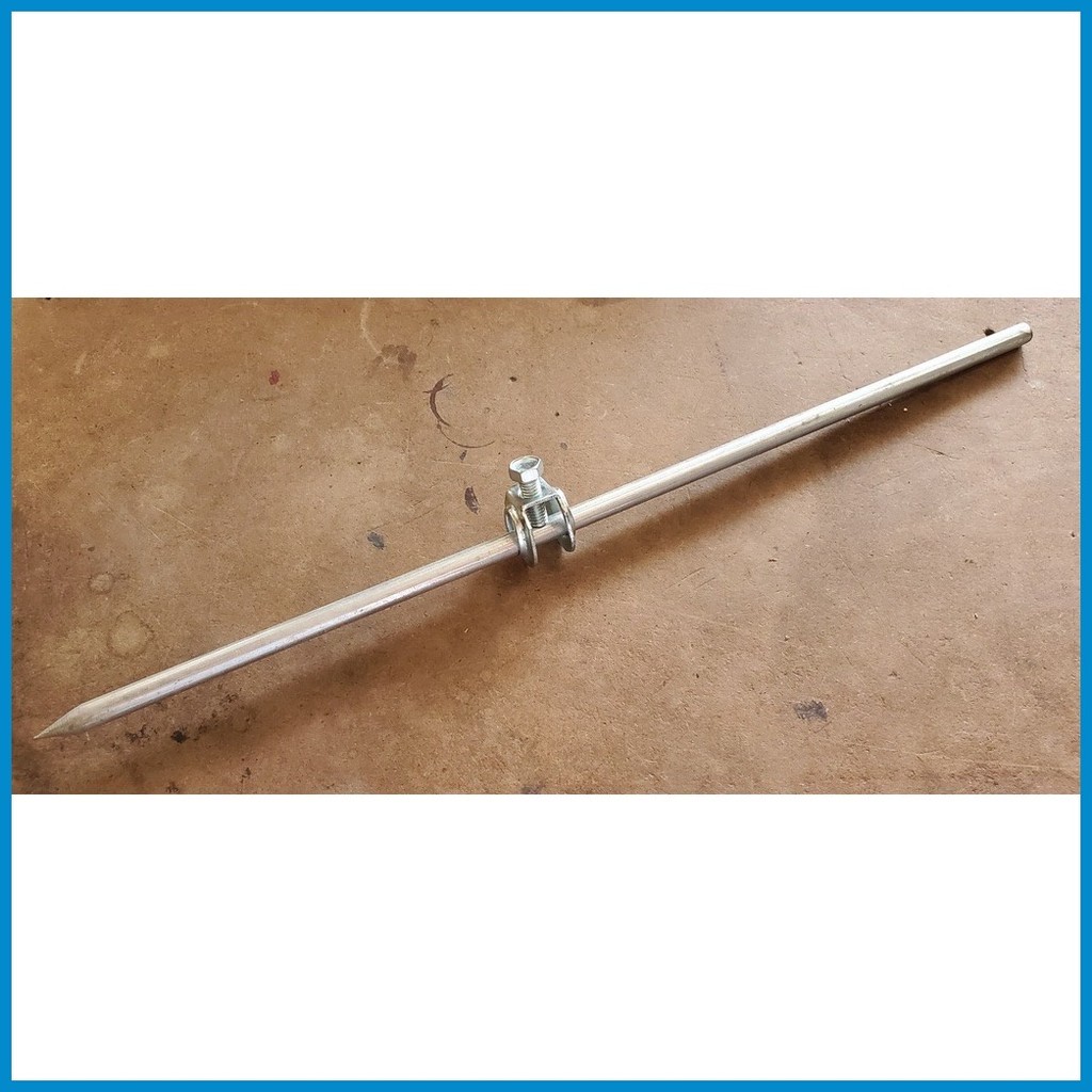 GALVANIZED GROUNDING ROD / GROUND ROD PARTS & FULL SET w/ CLAMP ...