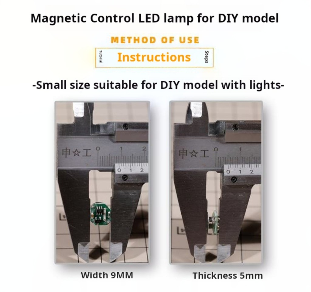 Thickness 5mm Magnetic Control LED Lamp for Gundam Gunpla GK DIY Mecha ...