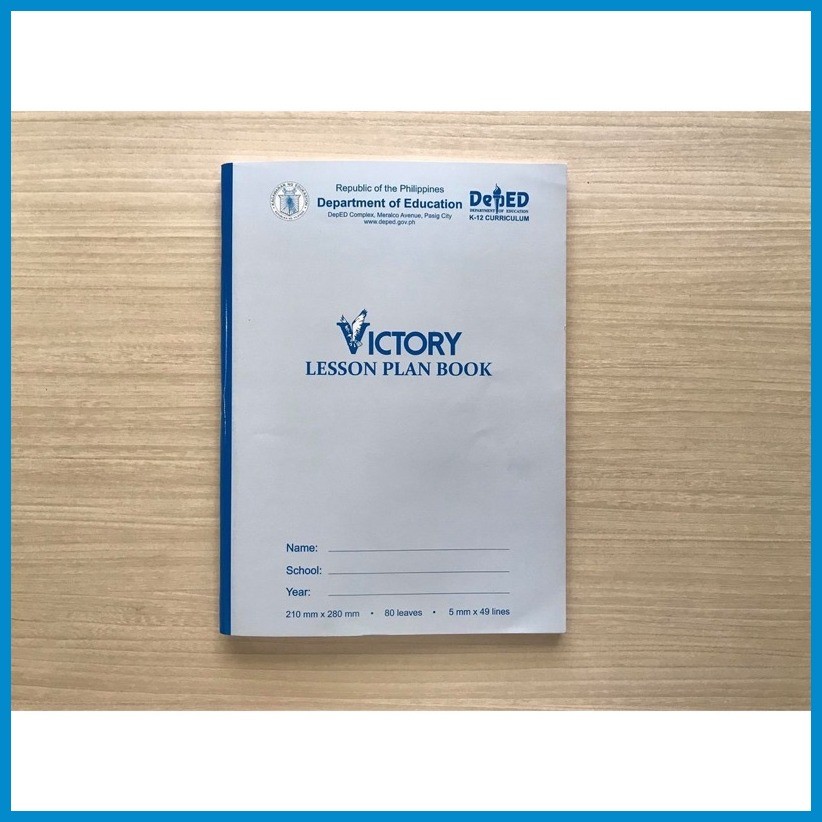 Victory Lesson Plan Book (sold per piece) | Shopee Philippines