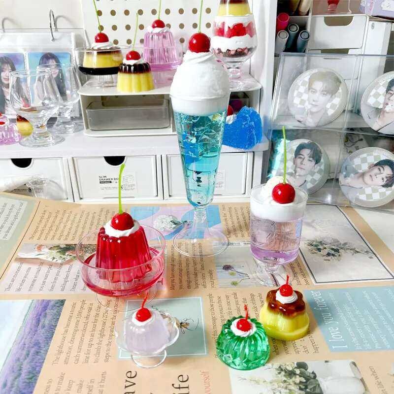 Showafeng Eating Tea Ancient Morning Jelly Cream Soda Decoration Fruit ...