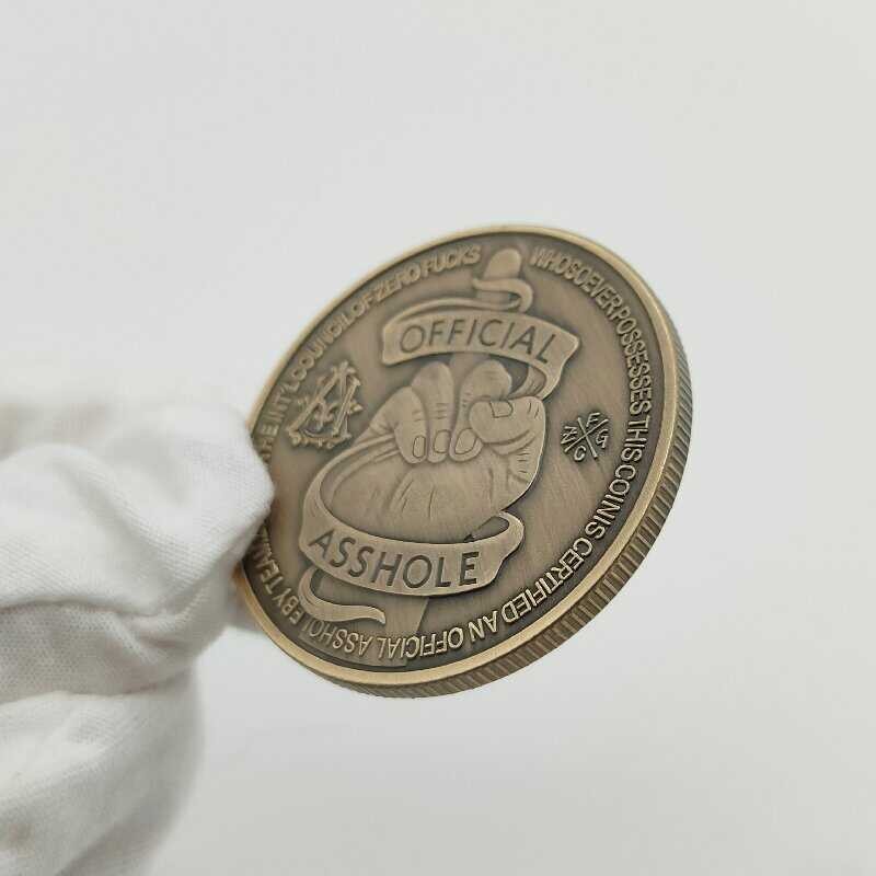 FK Vertical Middle Finger Parody Commemorative Coin Wandering Coin ...