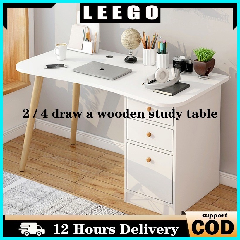 100/120cm Study Table with Drawer Study games computer Office table ...