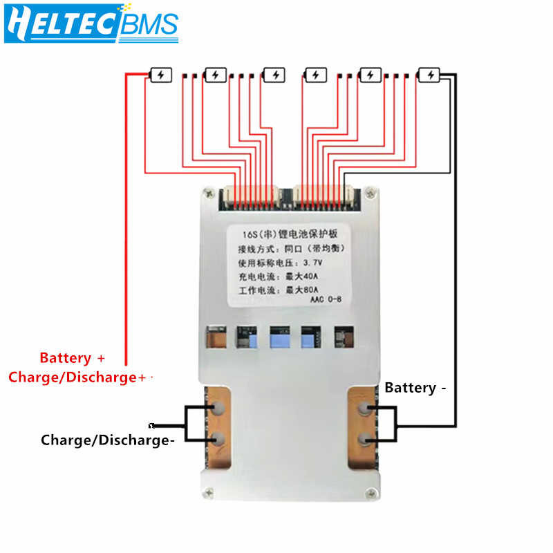 60V 16S 80A BMS Lifepo4/Lipo Battery Protection/Electric Vehicles ...