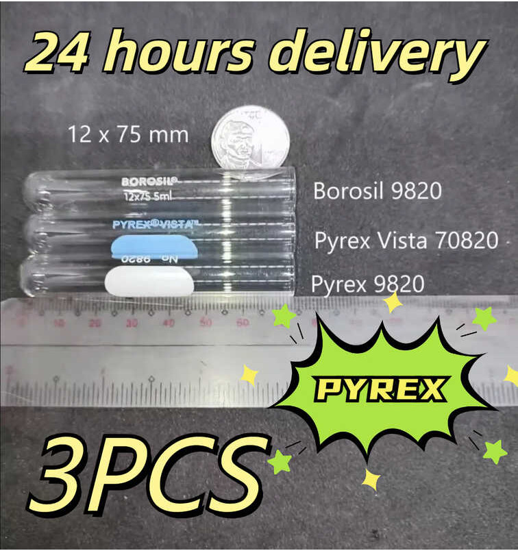 3pcs Original PYREX test tube, borosilicate high temperature resistant ...