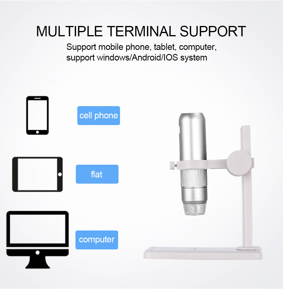 1000X WiFi Microscope Portable Electron Stereo Wireless HD Video ...
