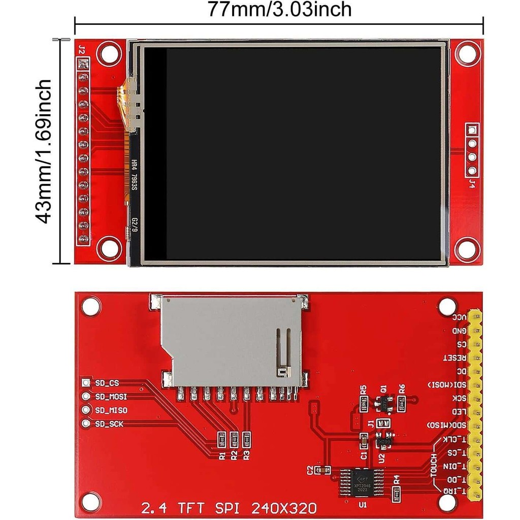 Panel 2.4" ILI9341 240x320 TFT LCD Touch Screen Shield 5V/3.3V STM32 ...