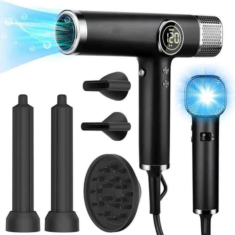 Xj 110000R Professional Hair Brushless Negative Ions Blow Dryer Er ...