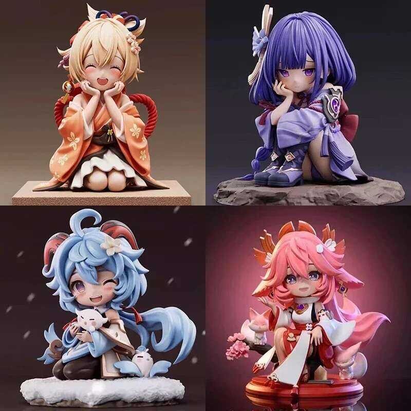 Anime Cute Genshin Impact Figures Yoimiya Raiden Shogun Naganohara ...