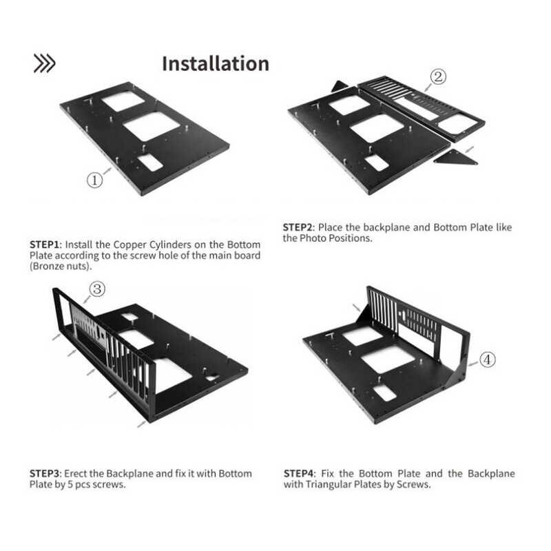 DIY Chassis Support X79 X99 Dual Servers Mainboard Computer Open Case ...