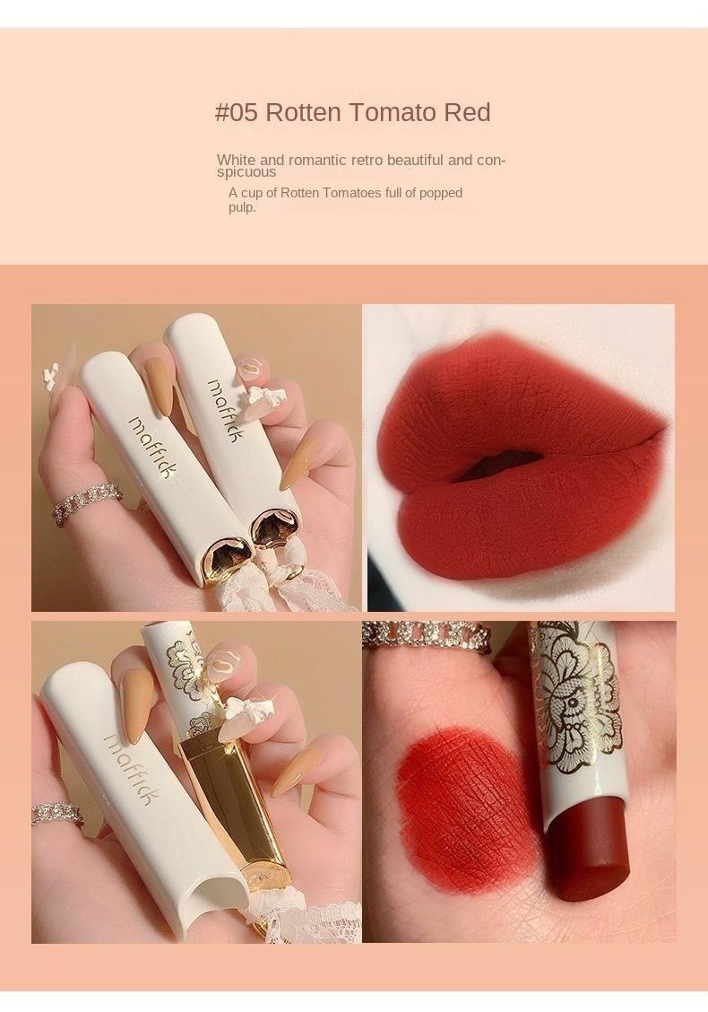 Lace matte lipstick matte matte long-lasting non-stick cup girly beauty ...