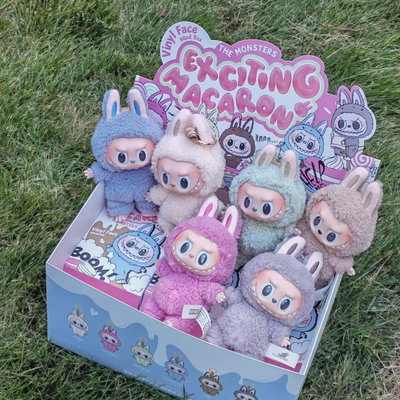 POPMART LABUBU Heart-beating Macaron Vinyl Face Blind Box Labu Bu ...