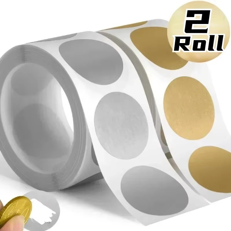 300/600PCS Round Scratch Off Stickers - Game Scratch Sticker Labels ...