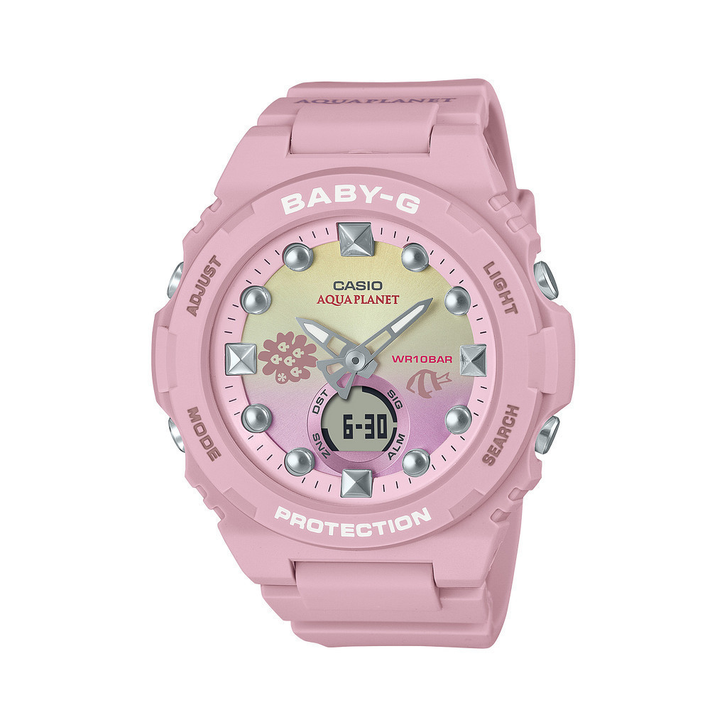 Casio Baby-G Aqua Planet (BGA-320AQ-4ADR) Pink Resin Strap 100 Meter ...