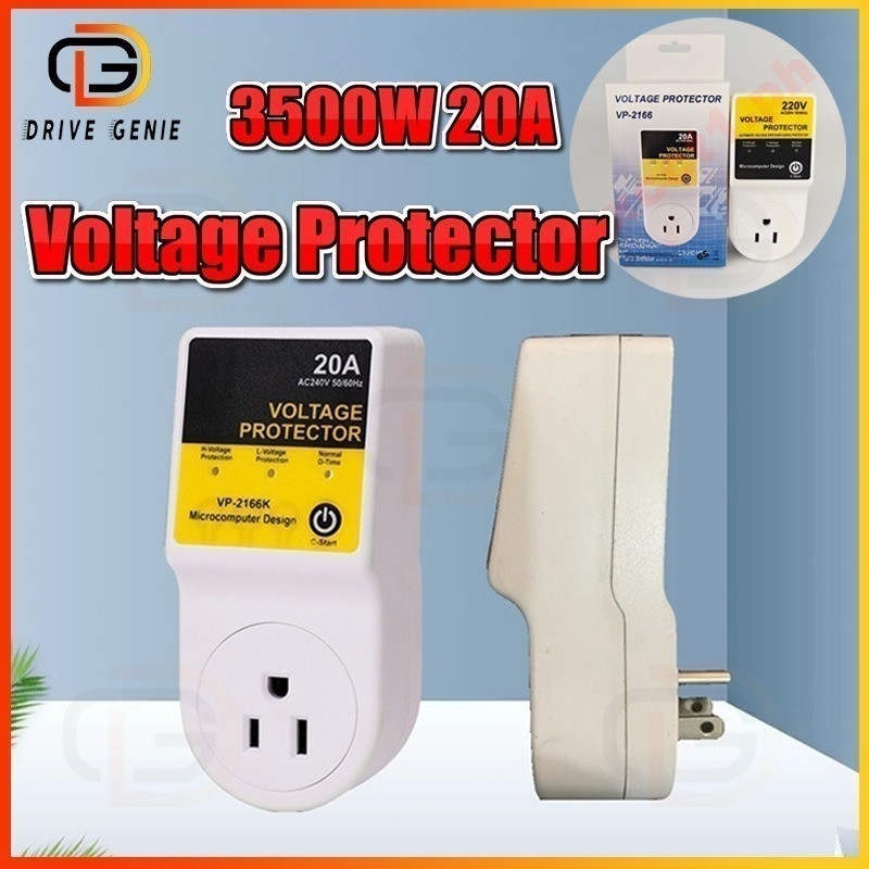 220V Power on Delay Voltage/Power Surge Protector 3500W 20A Automatic Voltage Switcher Surge ...